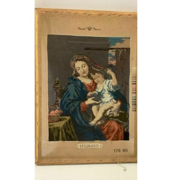 Madonna & Child | Other | Zx4 Unfinished Cross Stitch Art Piece Of ...
